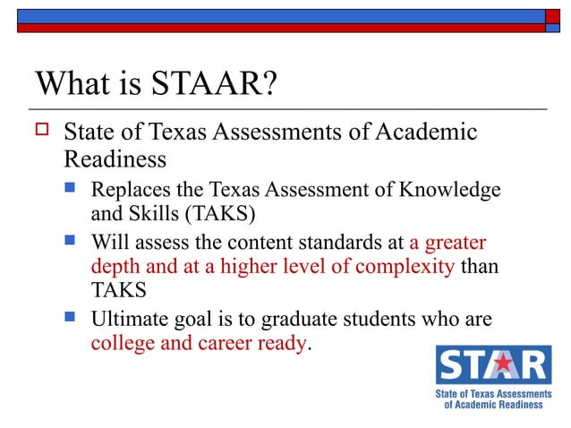 STAAR Parent Information | PPT