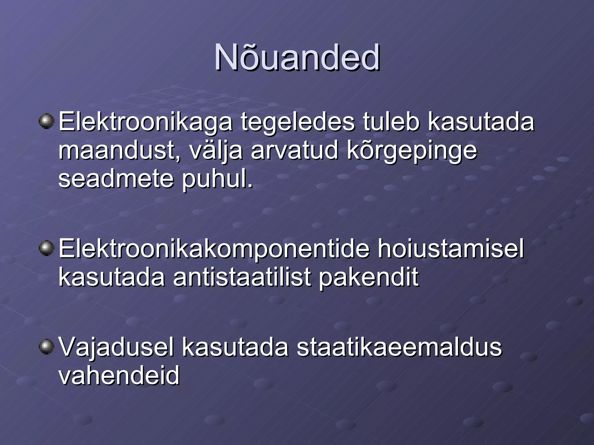 Staatilise Elektri Loeng | PPT