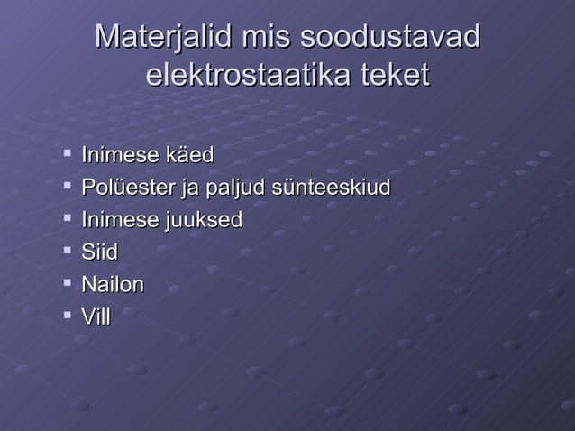 Staatilise Elektri Loeng | PPT