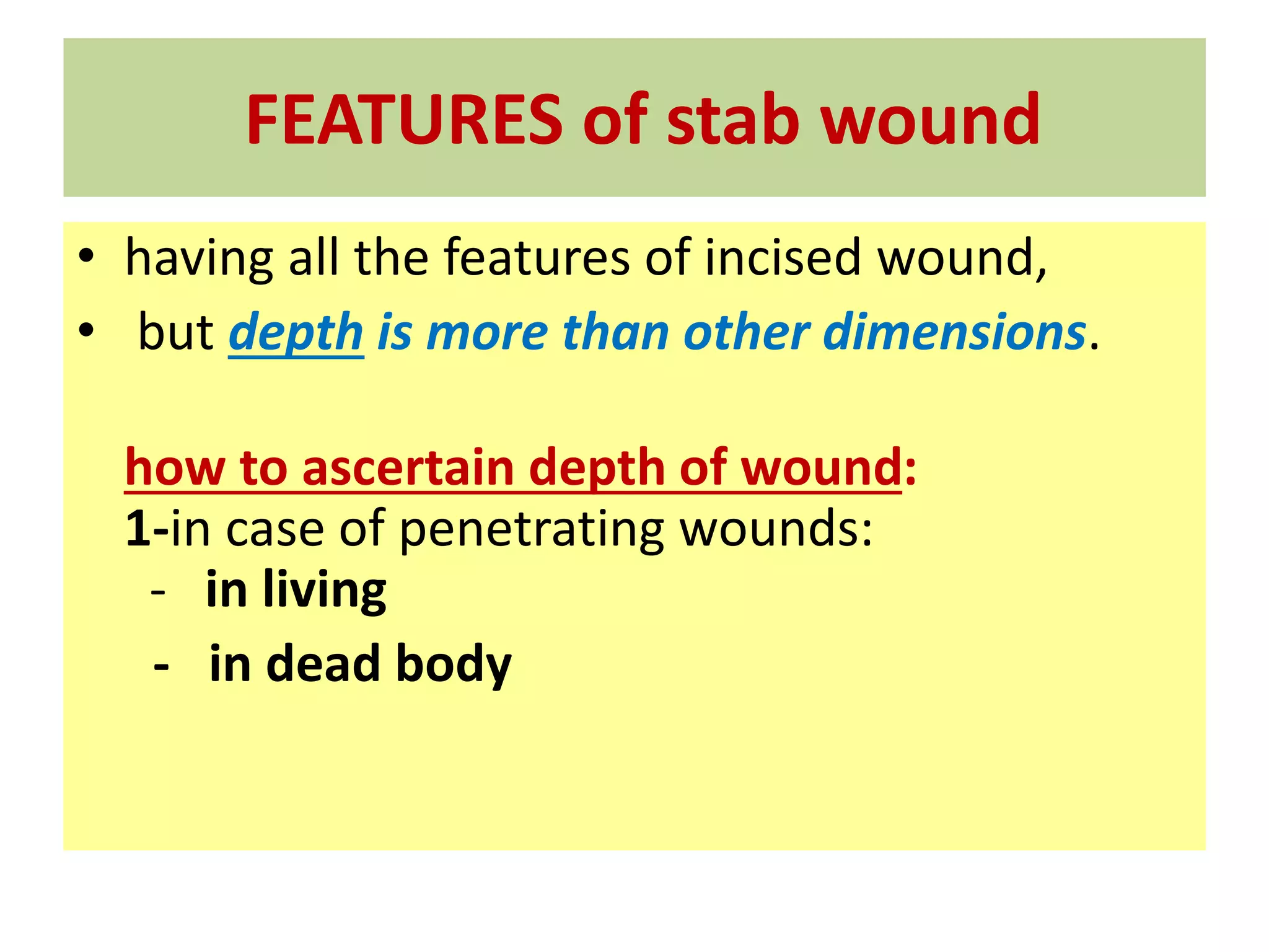Stab and chop wounds mb singh 2020 | PPTX