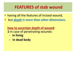 Stab and chop wounds mb singh 2020 | PPTX
