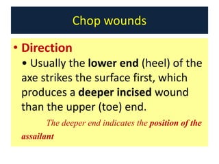Stab and chop wounds mb singh 2020 | PPTX
