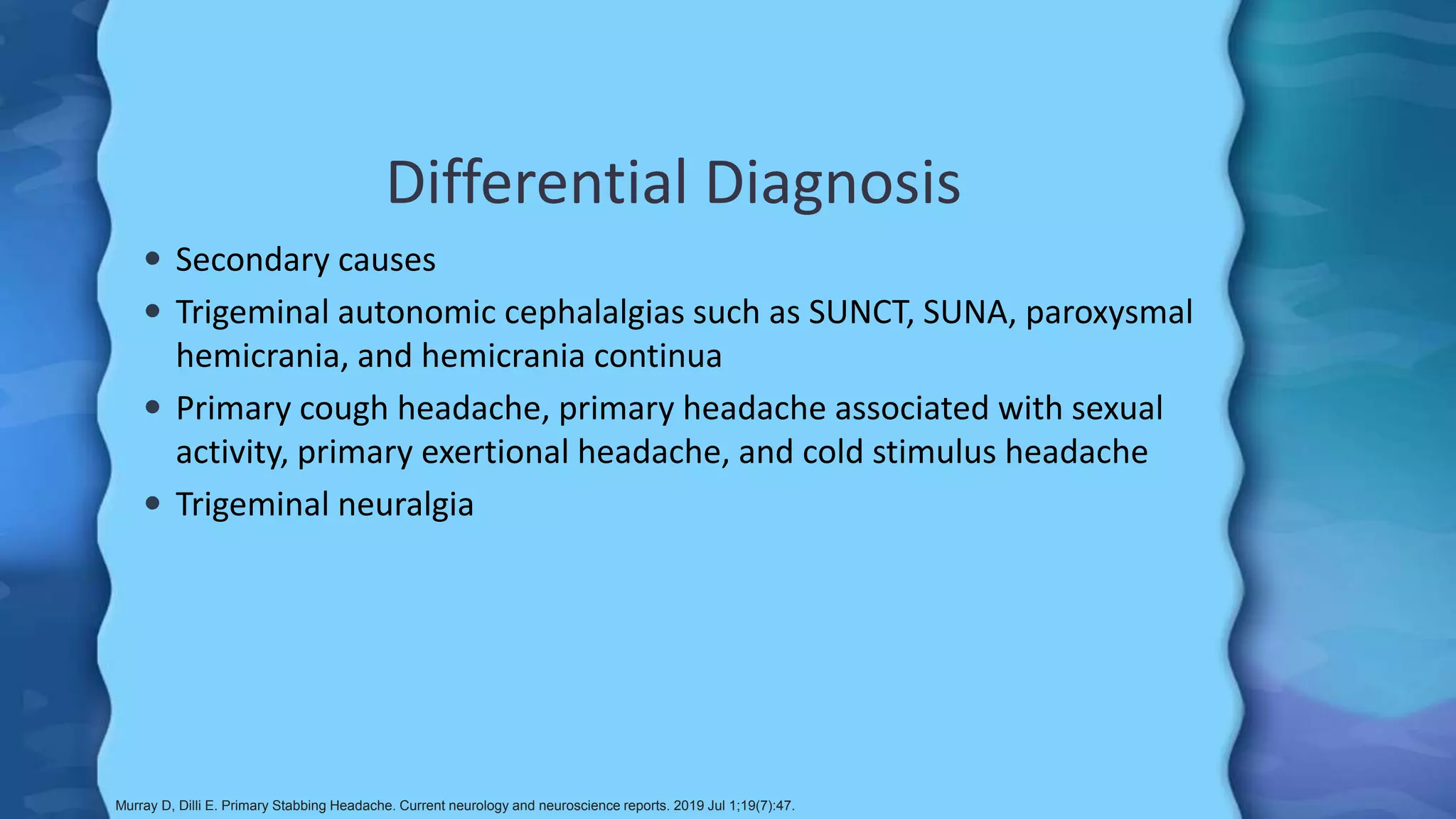 Stabbing Headache | PPTX