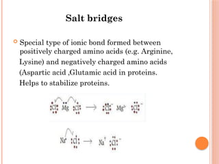 Stabilising forces in macromolecules. . | PPTX