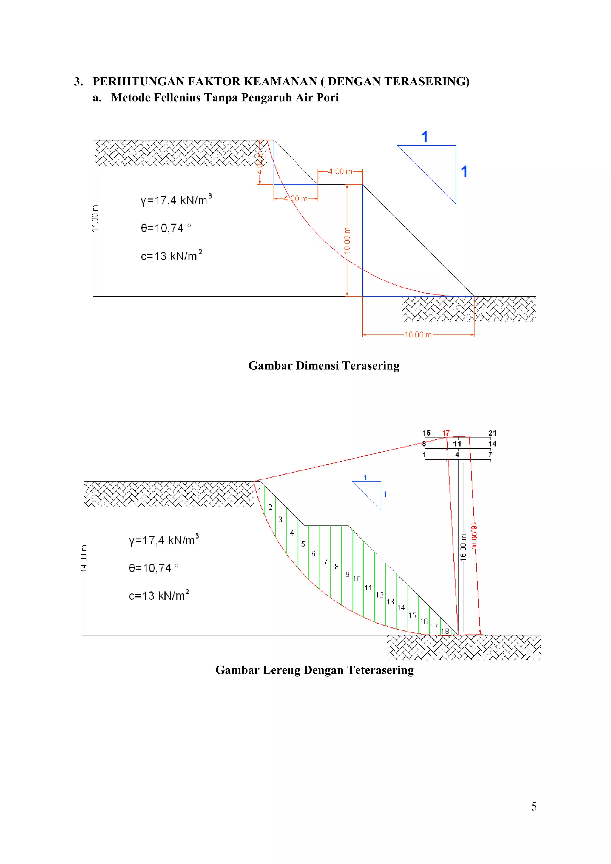 Stabilitas lereng-menggunakan-metode-fellenius-dan-slope-w-2007 | PDF