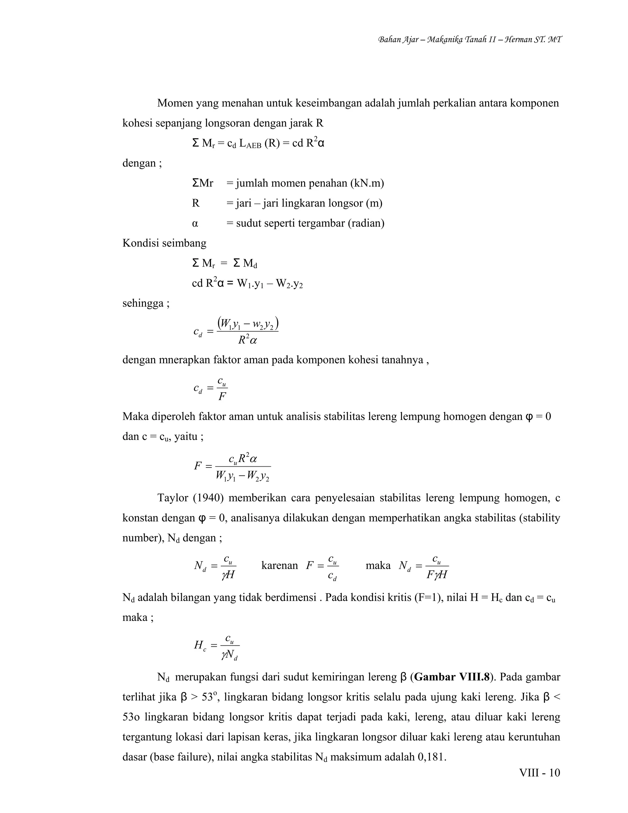 Stabilitas lereng | PDF