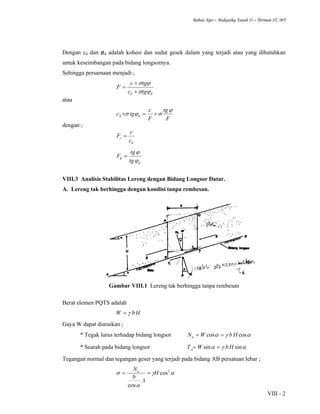 Stabilitas lereng | PDF
