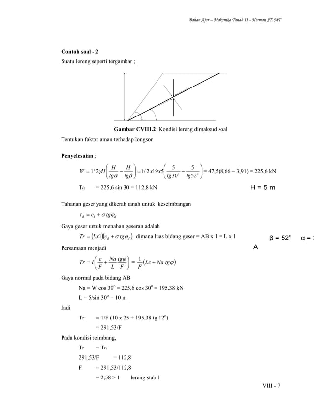Stabilitas lereng | PDF