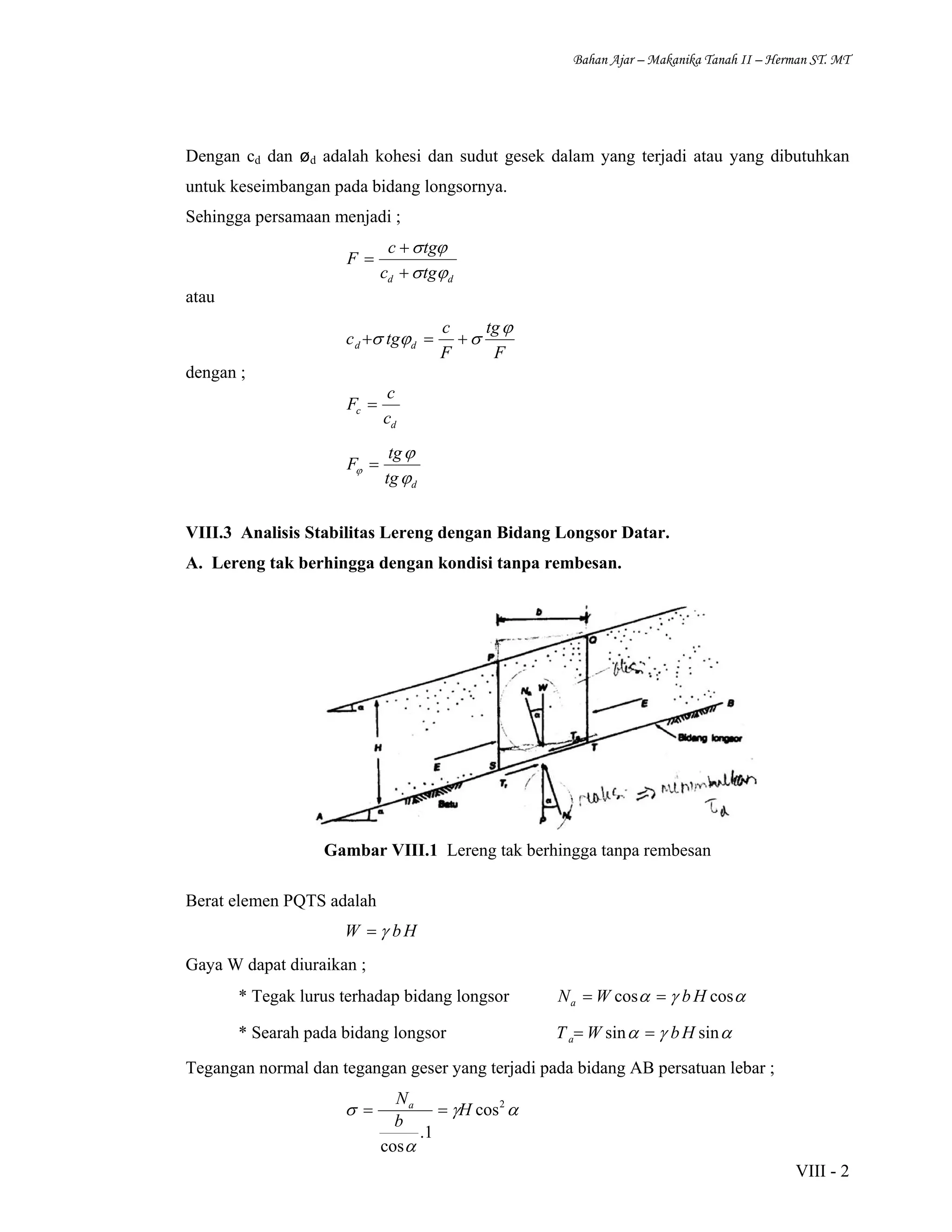 Stabilitas lereng | PDF