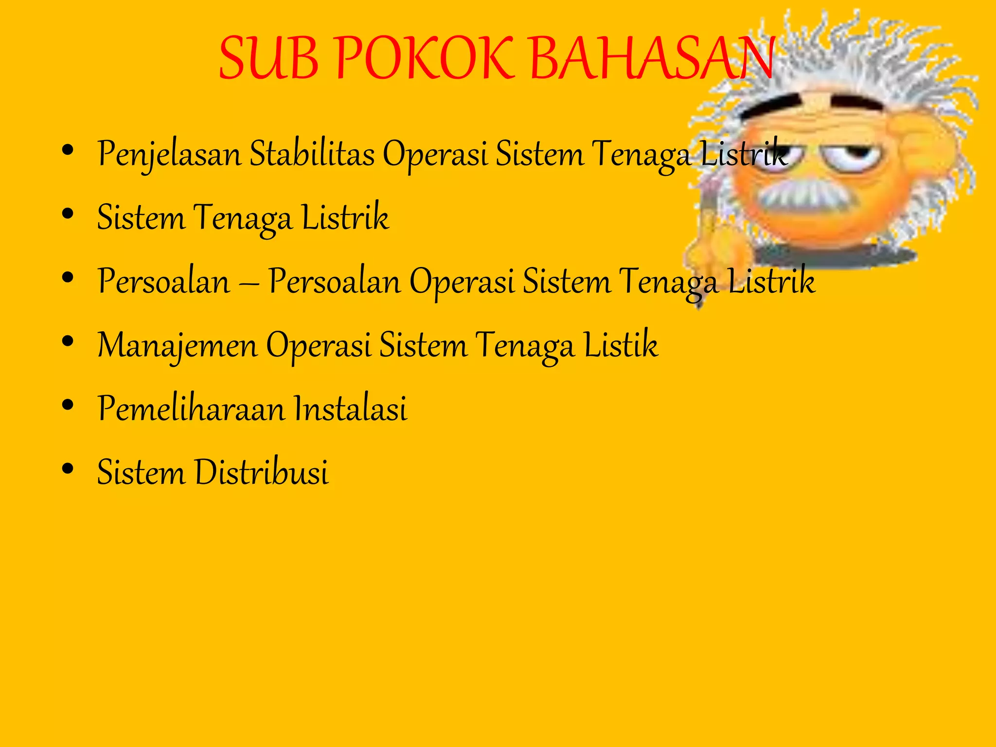 SISTEM OPERASI TENAGA LISTRIK | PPTX