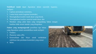 Stabilitas tanah dengan kapur (lime in soil stabilization) stjr 2018 ...