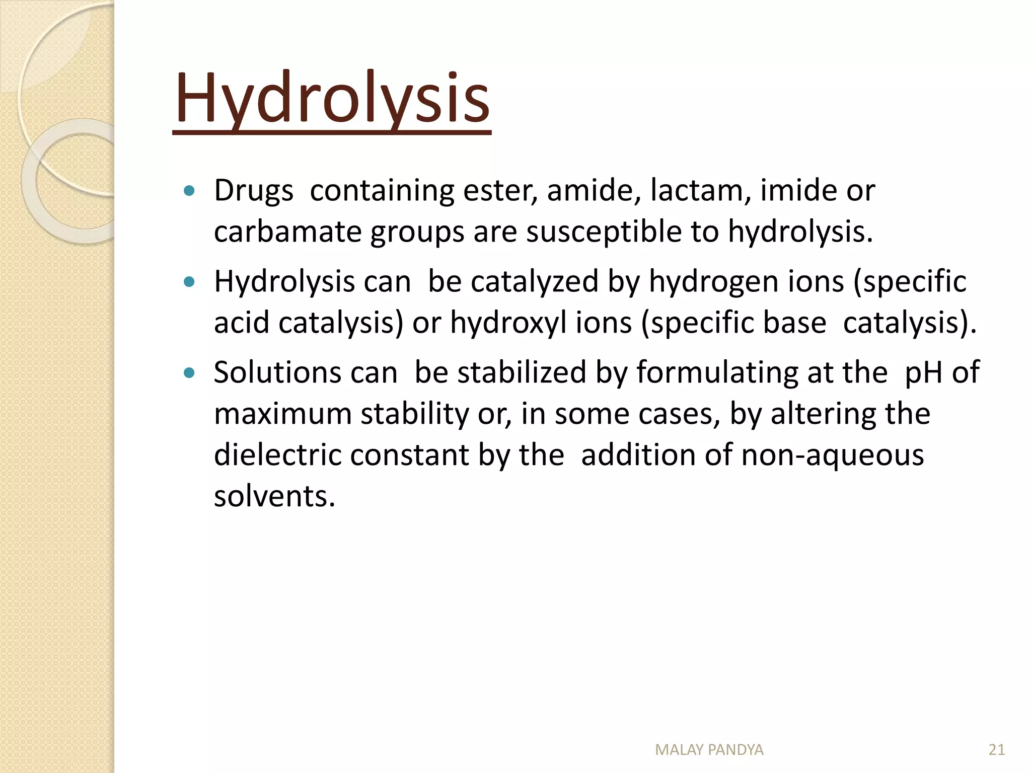 Stability of Pharmaceuticals | PPTX