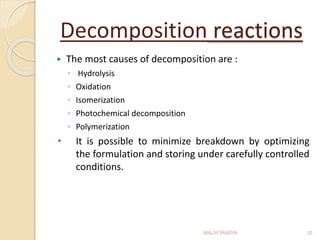 Stability of Pharmaceuticals | PPTX