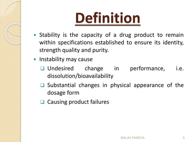 Stability of Pharmaceuticals | PPTX