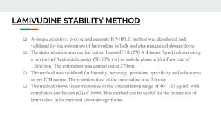 Stability Study of Lamivudine | PPTX