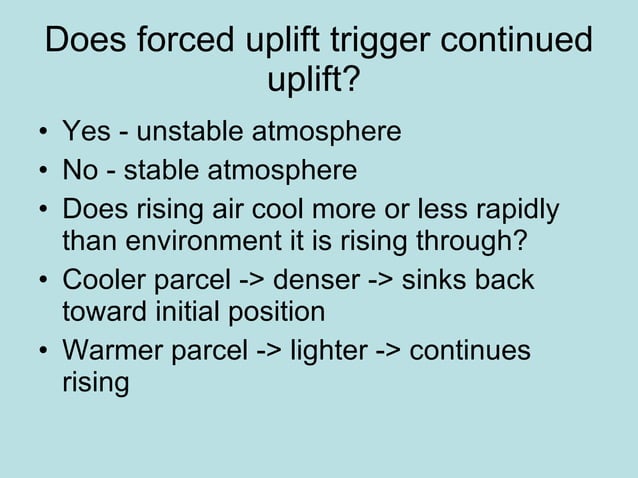 Stability & Instability | PPT | Weather | Science