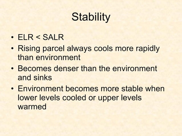 Stability & Instability | PPT | Weather | Science