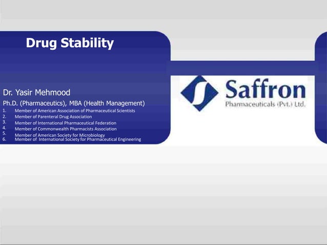 Stability pharma | PDF