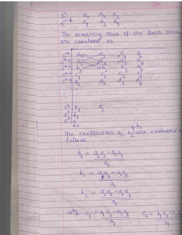 Stability analysis using Routh-Hurwitz Criterion | PDF
