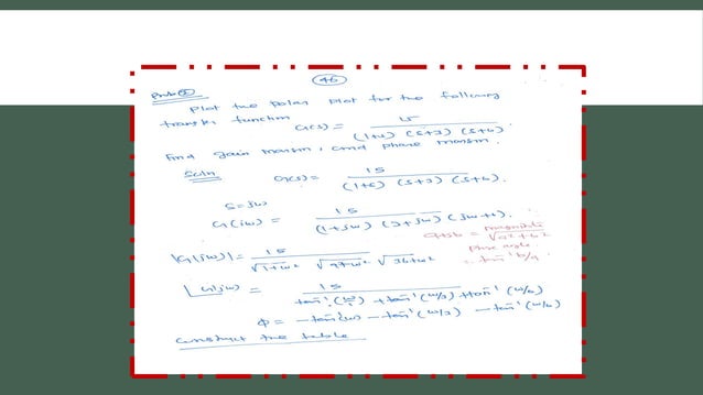 PROCESS INSTRUMENTATION DYNAMICS AND CONTROL (FREQUENCY RESPONSE SOLVED ...