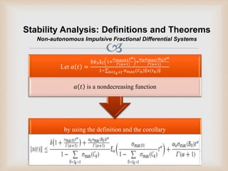 Stability analysis of impulsive fractional differential systems with delay | PPT
