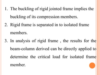 Stability analysis of rigid frames | PPTX