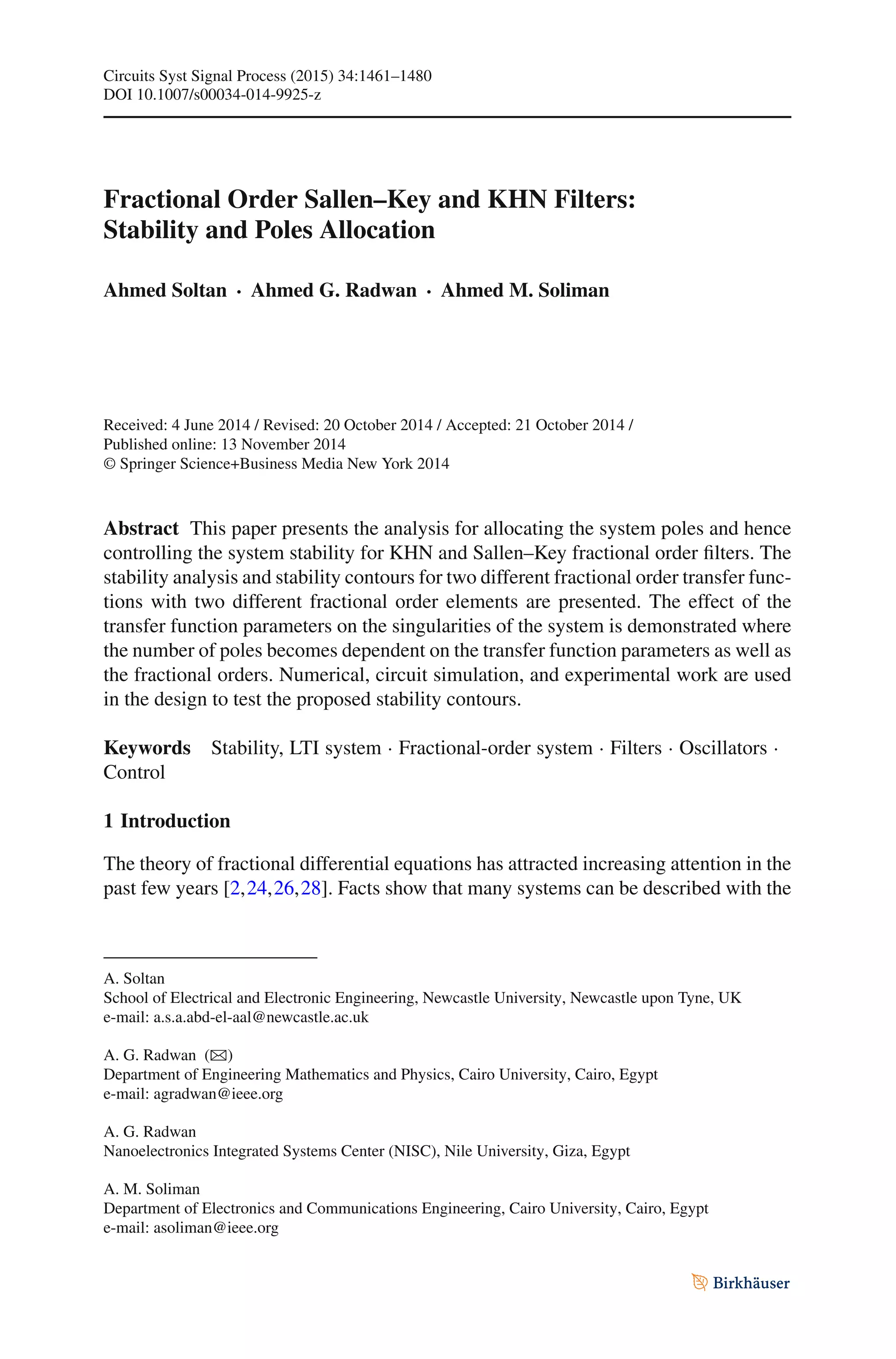 Stability and pole location | PDF