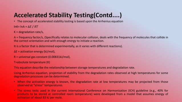 Stability and Shelf Life | PPTX