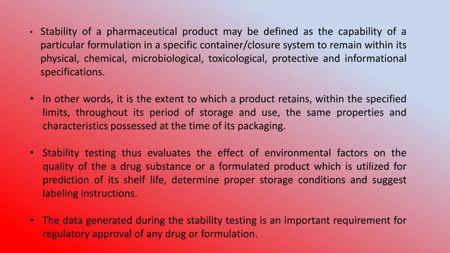 Stability and Shelf Life | PPTX