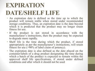 STABILITY AND SHELF LIFE OF PHARMACEUTICAL PRODUCTS. | PDF