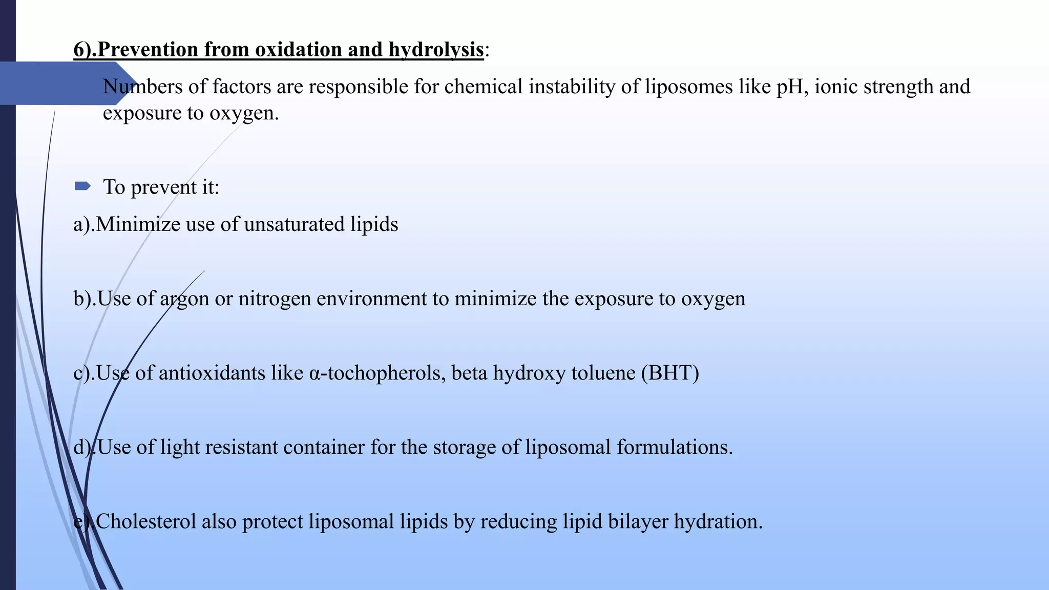 Stability aspects of liposomes | PPT