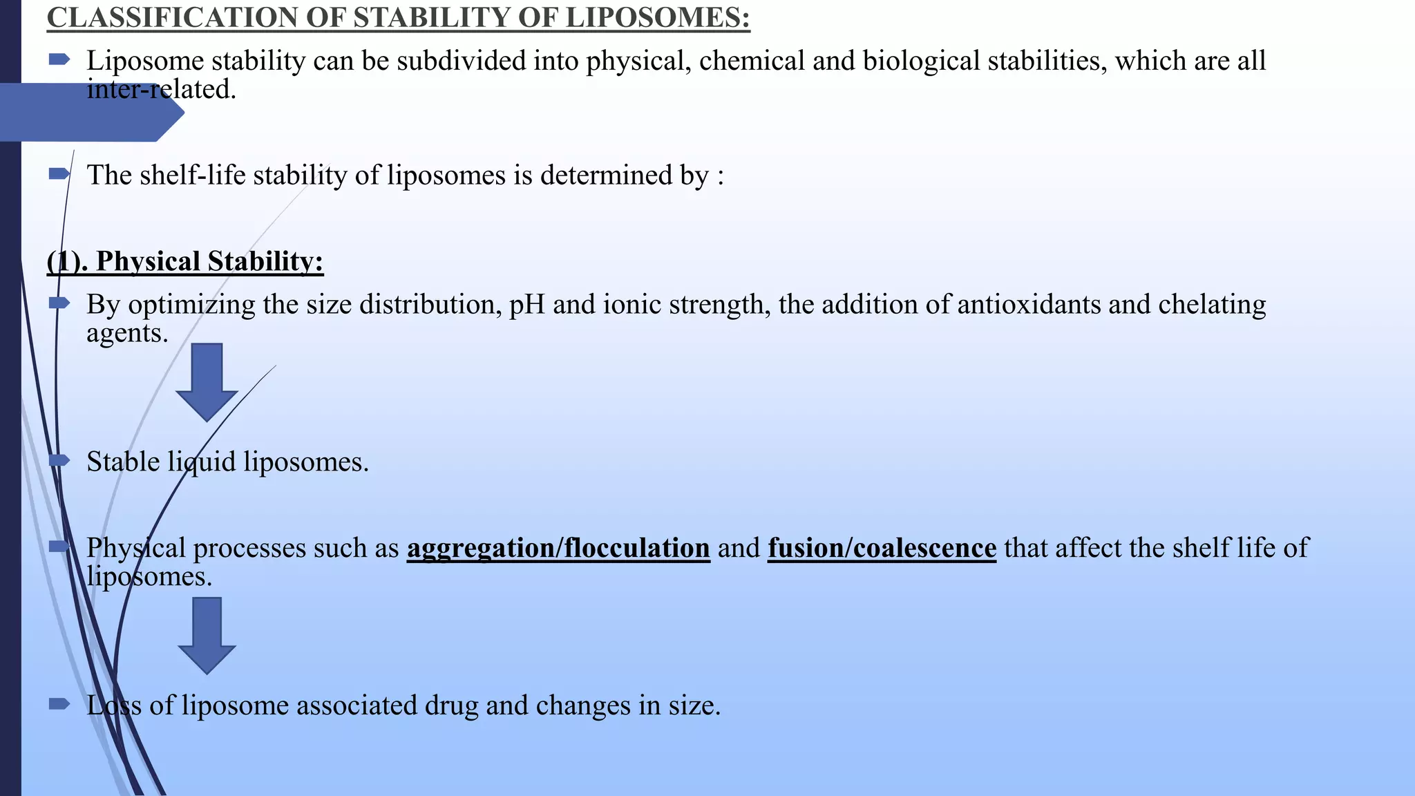 Stability aspects of liposomes | PPTX