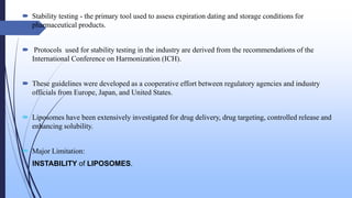 Stability aspects of liposomes | PPTX