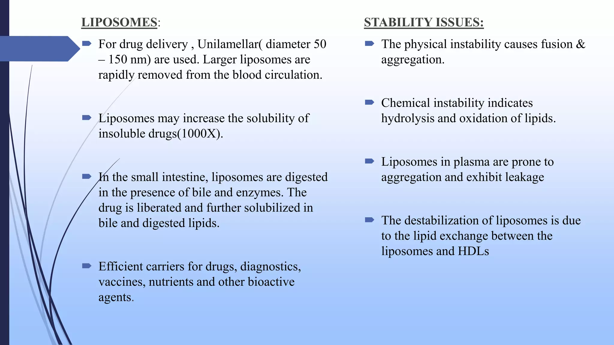 Stability aspects of liposomes | PPT