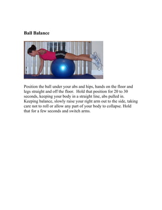 Stability ball exercises | PDF