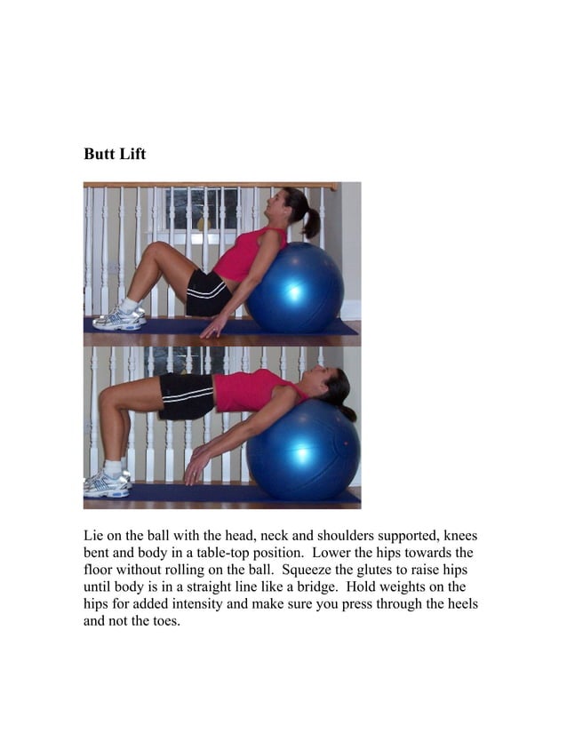 Stability ball exercises | PDF