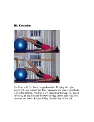 Stability ball exercises | PDF