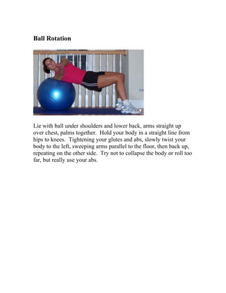 Stability ball exercises | PDF