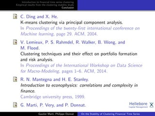 On the stability of clustering financial time series | PDF