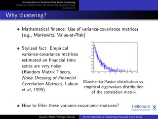 On the stability of clustering financial time series | PDF