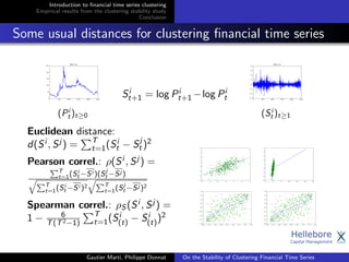 On the stability of clustering financial time series | PDF