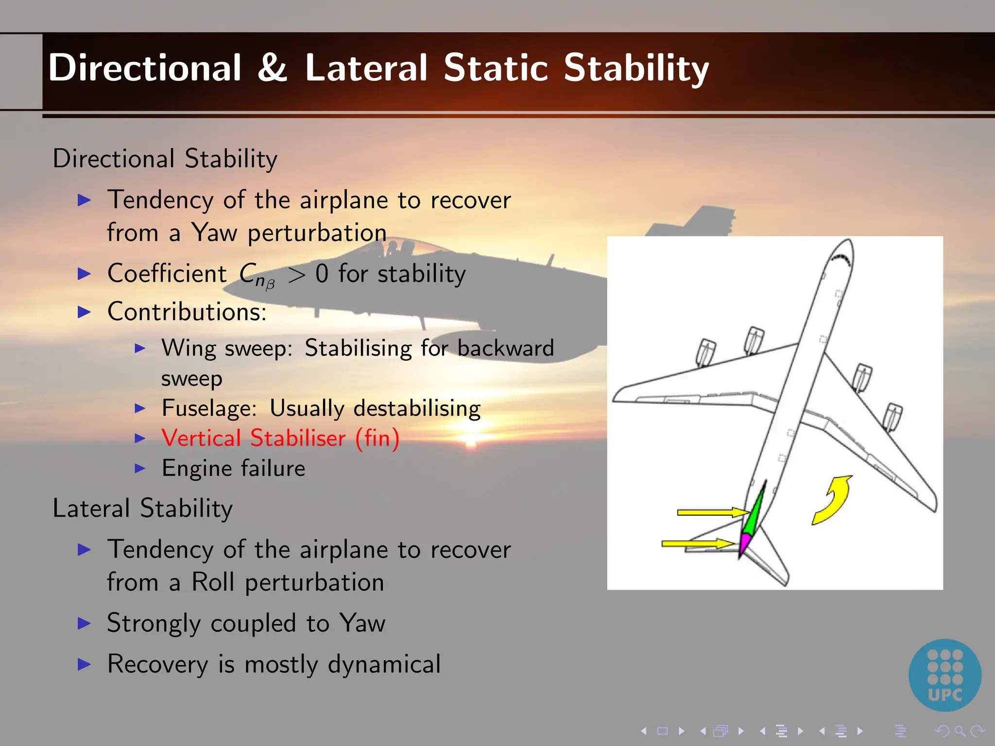 tema 5 mecánica de vuelo: Stability & Control | PDF