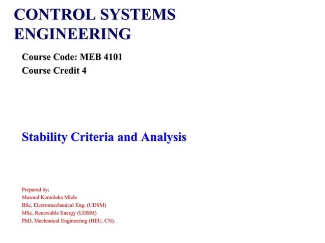 Stability criteria and Analysis_Control Systems Engineering_MEB 4101.pdf