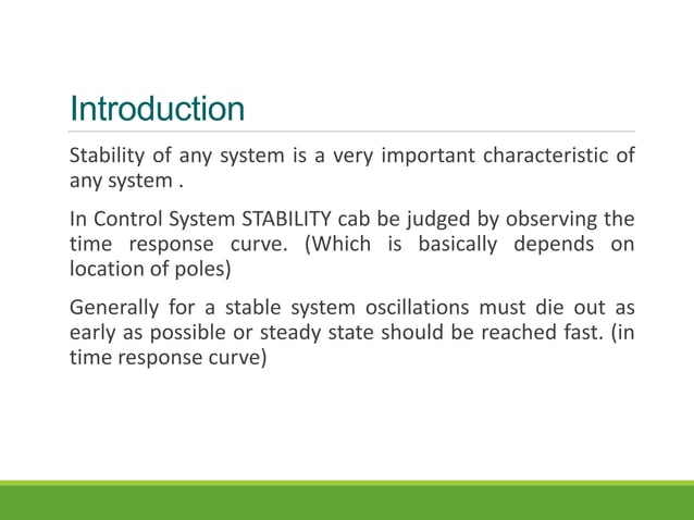 Stability of Control System | PPTX