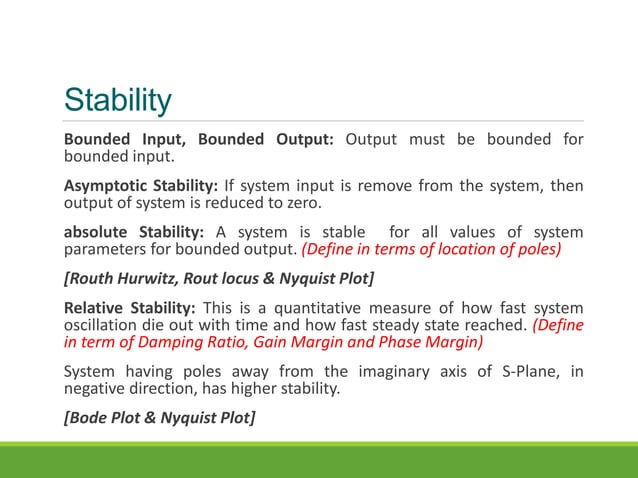 Stability of Control System | PPTX