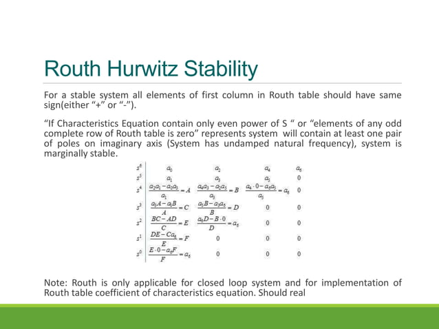 Stability of Control System | PPTX