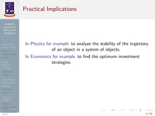 Stability of Differential Equations | PDF