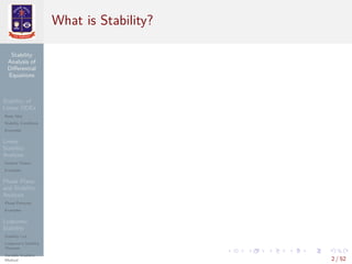 Stability of Differential Equations | PDF