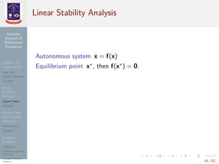 Stability of Differential Equations | PDF