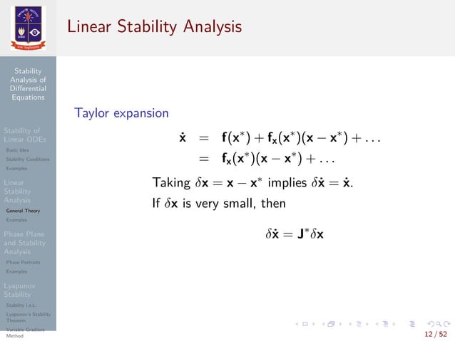 Stability of Differential Equations | PPT